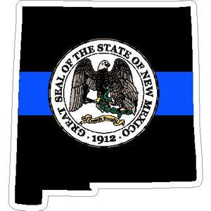 Thin Blue Line New Mexico Outline State Seal - Vinyl Sticker at Sticker ...
