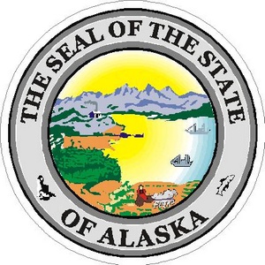 Alaska State Seal Vinyl Sticker at Sticker Shoppe