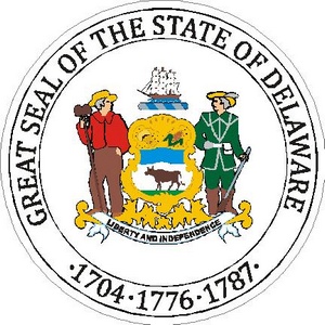 Delaware State Seal - Vinyl Sticker at Sticker Shoppe