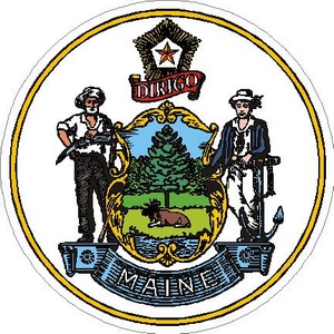 Maine State Seal - Vinyl Sticker at Sticker Shoppe