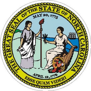 North Carolina State Seal Vinyl Sticker at Sticker Shoppe