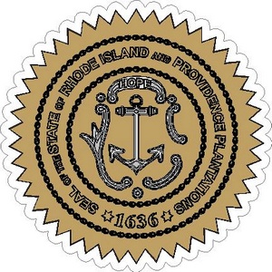 Rhode Island State Seal - Vinyl Sticker at Sticker Shoppe
