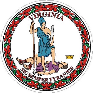 Virginia State Seal Vinyl Sticker at Sticker Shoppe