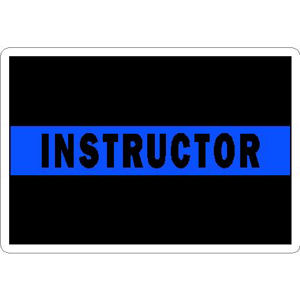 Thin Blue Line Instructor - Vinyl Sticker at Sticker Shoppe