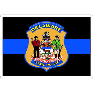 Thin Blue Line Delaware State Police - Vinyl Sticker at Sticker Shoppe