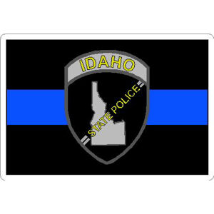 Thin Blue Line Idaho State Police Vinyl Sticker at Sticker Shoppe