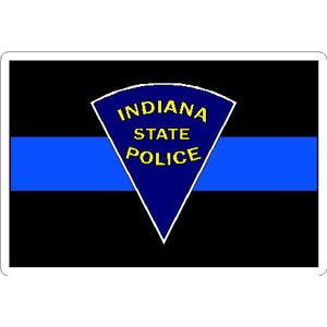 Thin Blue Line Indiana State Police - Vinyl Sticker at Sticker Shoppe