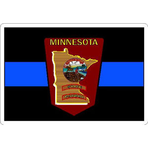 Thin Blue Line Minnesota State Patrol - Vinyl Sticker at Sticker Shoppe