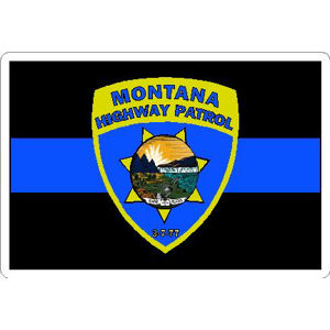 Thin Blue Line Montana Highway Patrol - Vinyl Sticker at Sticker Shoppe
