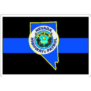Thin Blue Line Nevada Highway Patrol - Vinyl Sticker at Sticker Shoppe