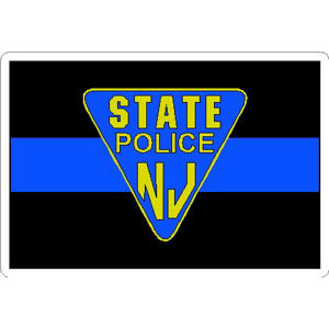 Thin Blue Line New Jersey State Police - Vinyl Sticker at Sticker Shoppe