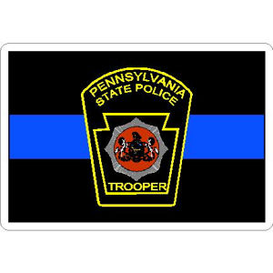 Thin Blue Line Pennsylvania State Police - Vinyl Sticker at Sticker Shoppe