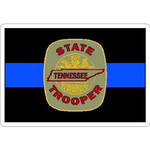 Thin Blue Line Tennessee State Trooper - Vinyl Sticker at Sticker Shoppe
