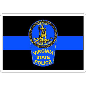 Thin Blue Line Virginia State Police - Vinyl Sticker at Sticker Shoppe
