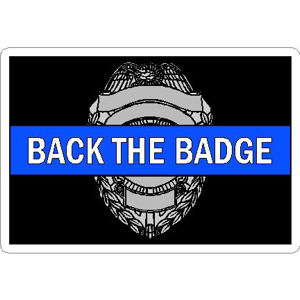 Back The Badge Thin Blue Line - Sticker at Sticker Shoppe
