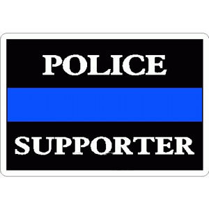 Police Supporter Thin Blue Line - Sticker at Sticker Shoppe