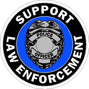 Support Law Enforcement Police Officer - Vinyl Sticker at Sticker Shoppe