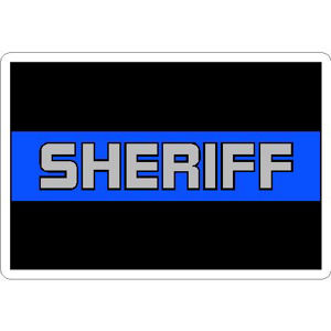 Thin Blue Line Sheriff Grey - Vinyl Sticker at Sticker Shoppe