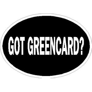Got Greencard? Vinyl Sticker at Sticker Shoppe
