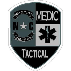 North Carolina Tactical Medic Subdued Vinyl Sticker at Sticker Shoppe