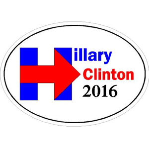 Hillary Clinton 2016 Logo - Vinyl Sticker at Sticker Shoppe