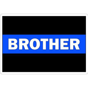 Thin Blue Line Brother White - Vinyl Sticker at Sticker Shoppe