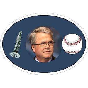 Anti Jeb Bush Screw Ball - Vinyl Sticker at Sticker Shoppe
