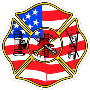 United States Of America American Flag Maltese Cross - Sticker at ...