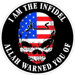 I Am The Infidel Allah Warned You Of - Vinyl Sticker at Sticker Shoppe