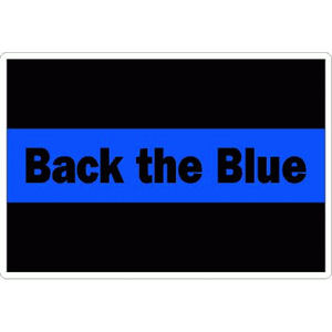 Thin Blue Line Back The Blue - Vinyl Sticker at Sticker Shoppe