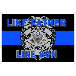 Thin Blue Line Like Father Like Son - Vinyl Sticker at Sticker Shoppe
