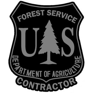 Forest Service Contractor Black & Silver - Sticker at Sticker Shoppe