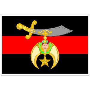 Thin Red Line Shriner - Vinyl Sticker at Sticker Shoppe