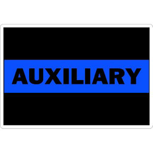 Thin Blue Line Auxiliary - Vinyl Sticker at Sticker Shoppe