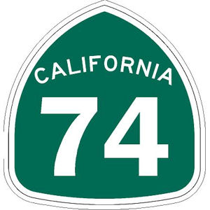 California Highway 74 - Sticker at Sticker Shoppe
