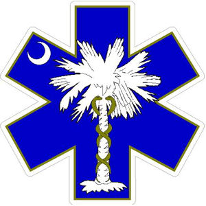 South Carolina Star of Life - Sticker at Sticker Shoppe