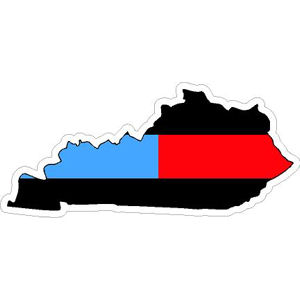 Thin Blue Red Line Kentucky - Sticker at Sticker Shoppe