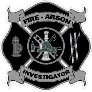 Fire Arson Investigator Subdued Maltese Cross - Sticker at Sticker Shoppe