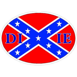 Confederate Rebel Dixie Oval - Sticker at Sticker Shoppe