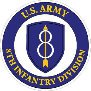 U.S. Army 8th Infantry Divison - Sticker at Sticker Shoppe