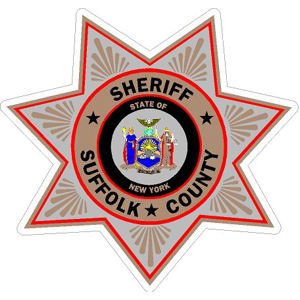 Sheriff Suffolk County New York Badge Vinyl Sticker at Sticker Shoppe