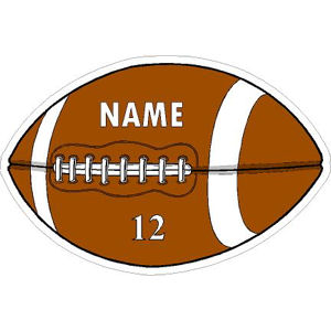 Custom Your Text Here Football - Sticker at Sticker Shoppe