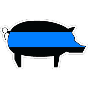 Thin Blue Line Pig - Sticker at Sticker Shoppe