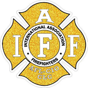 Gold IAFF International Association Firefighters - Sticker at Sticker ...