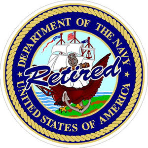 United States Navy Retired - Sticker at Sticker Shoppe