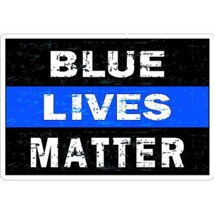 Thin Blue Line Blue Lives Matter Distressed - Sticker at Sticker Shoppe