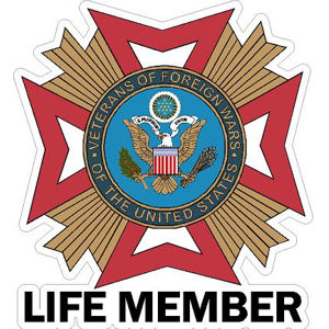 Veterans Of Foreign Wars VFD Life Member - Sticker at Sticker Shoppe