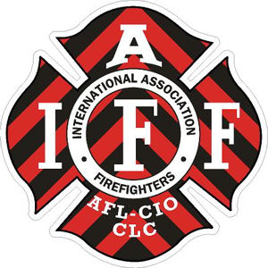 Black & Red Chevrons IAFF International Association Firefighters ...