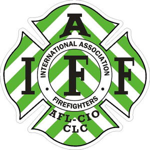 Green & White Chevrons IAFF International Association Firefighters ...