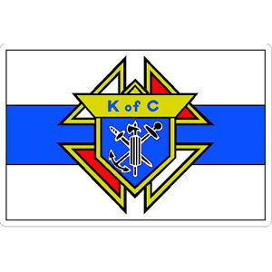 Thin Blue Line Knights Of Columbus White - Vinyl Sticker at Sticker Shoppe